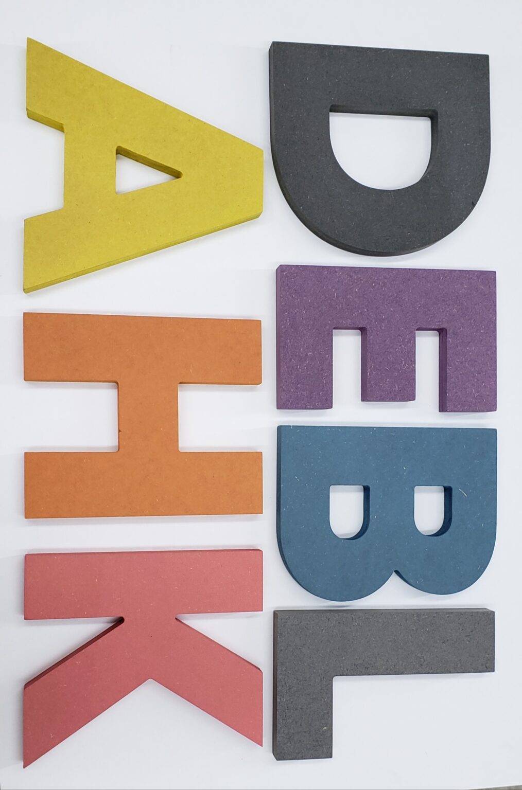 Colored MDF Letters - Trinity Innovations, Inc.